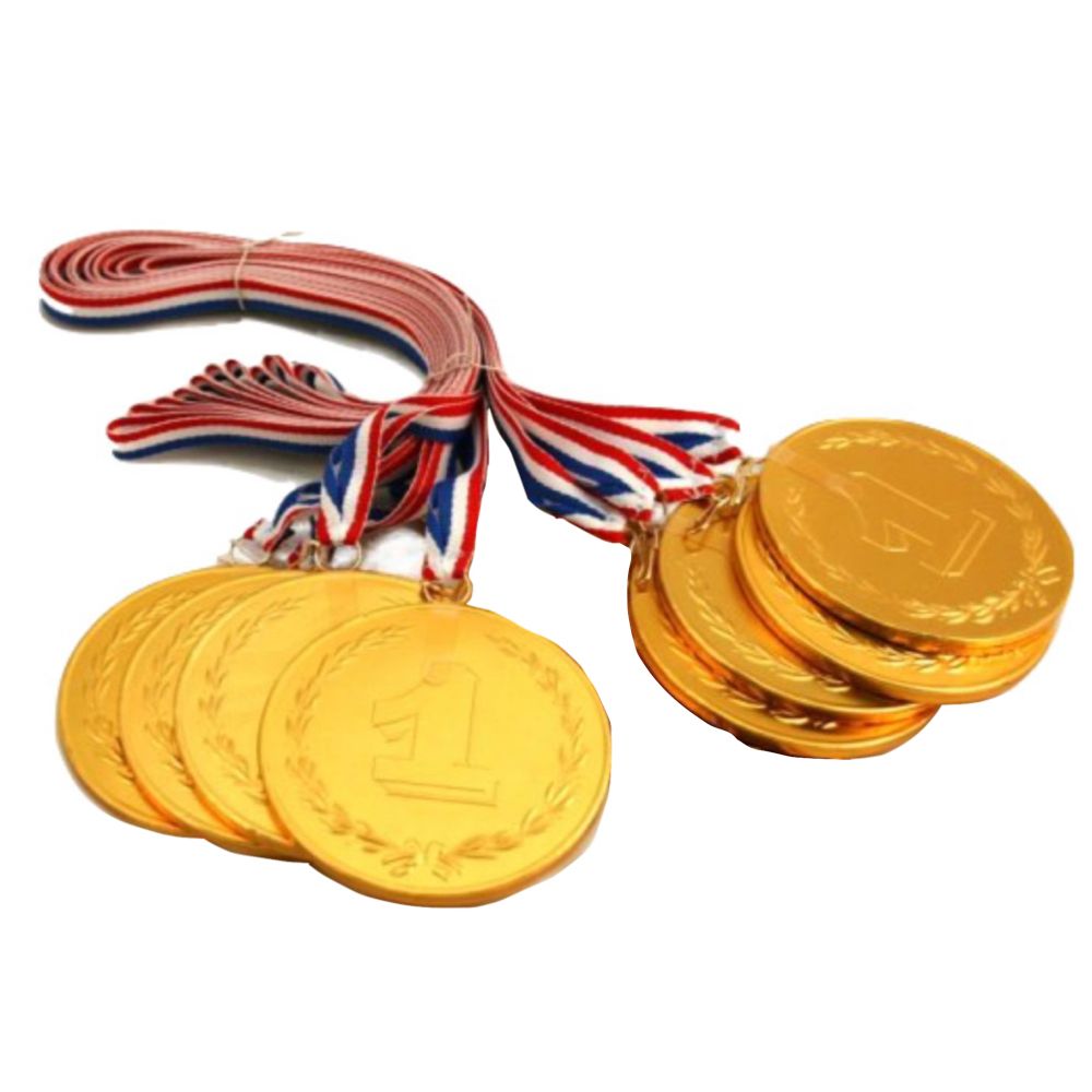 Party Large Gold Chocolate Medals Set Of 8 (7.5cm Diameter) | Shop ...
