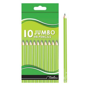 Treeline Triangular Jumbo HB Pencils Full Length - Pack of 10 | Shop ...