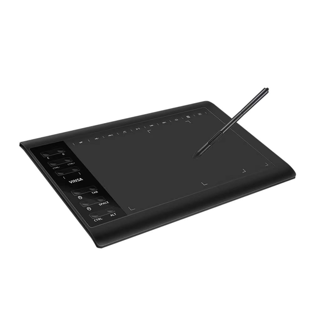 VINSA 1060 Plus Graphics Drawing Tablet with Stylus Pen | Windows | Mac ...