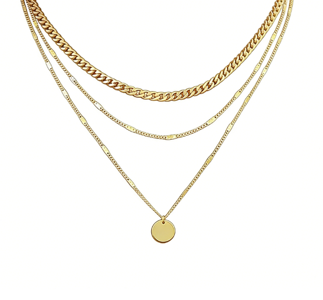 14K Gold Plated Layering Necklaces For Women Gold Necklace Set | Shop ...