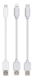Universal Short USB Cable Set - Lightning, Type-C & Micro USB | Shop ...