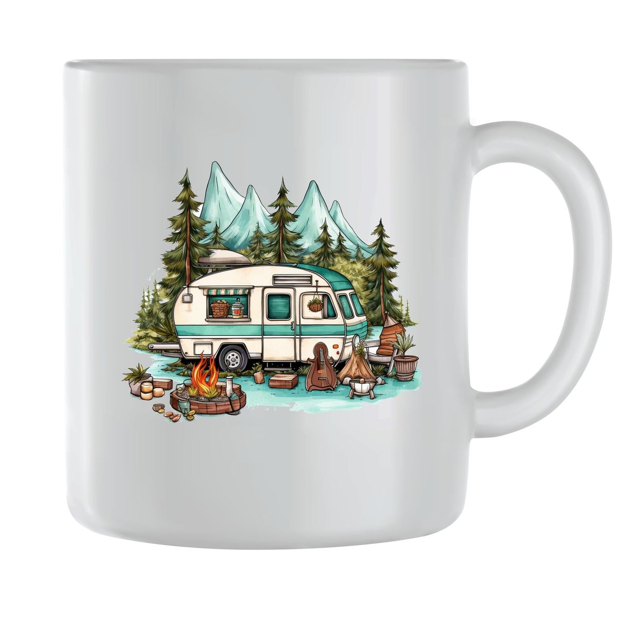 Camper van Coffee Mugs for Men Women Outdoor Camping Graphic Cups Gift ...
