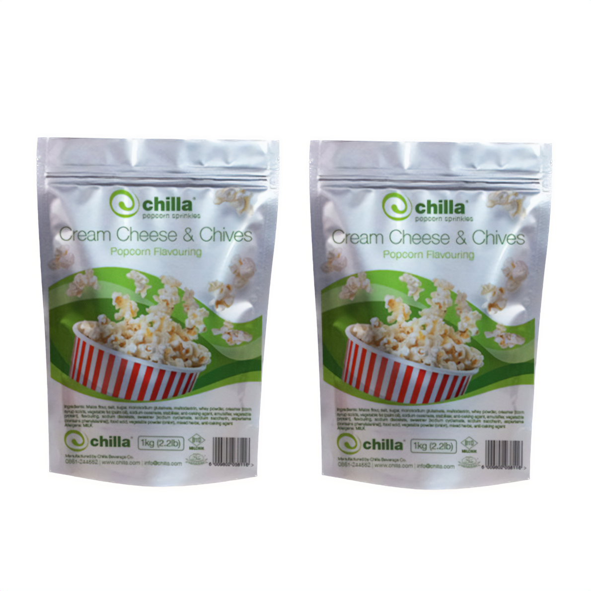 Chilla - Pack of 2 - Sour Cream & Chives Popcorn Salt 1kg | Shop Today ...