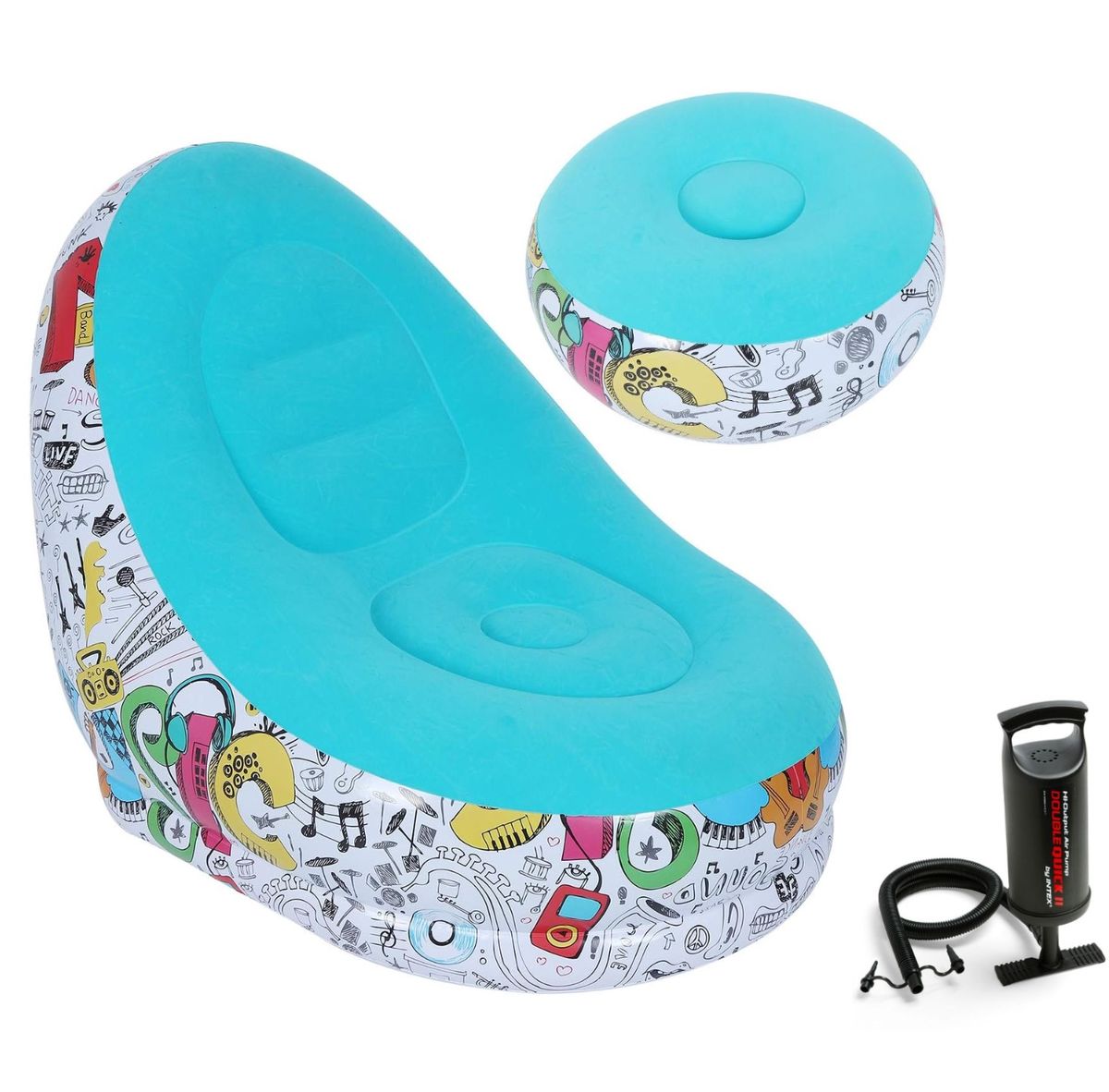 Comfortable Inflatable Sofa Chair with Footstool And Air Pump | Shop ...