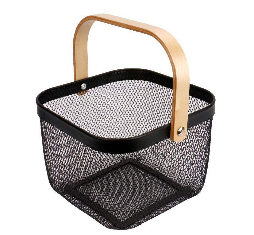 Mesh Storage Basket with Wooden Handle - Small | Shop Today. Get it ...