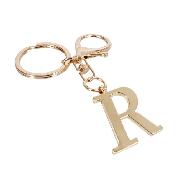 Stainless Steel Initial 'R' Key Chain - Gold | Shop Today. Get it ...