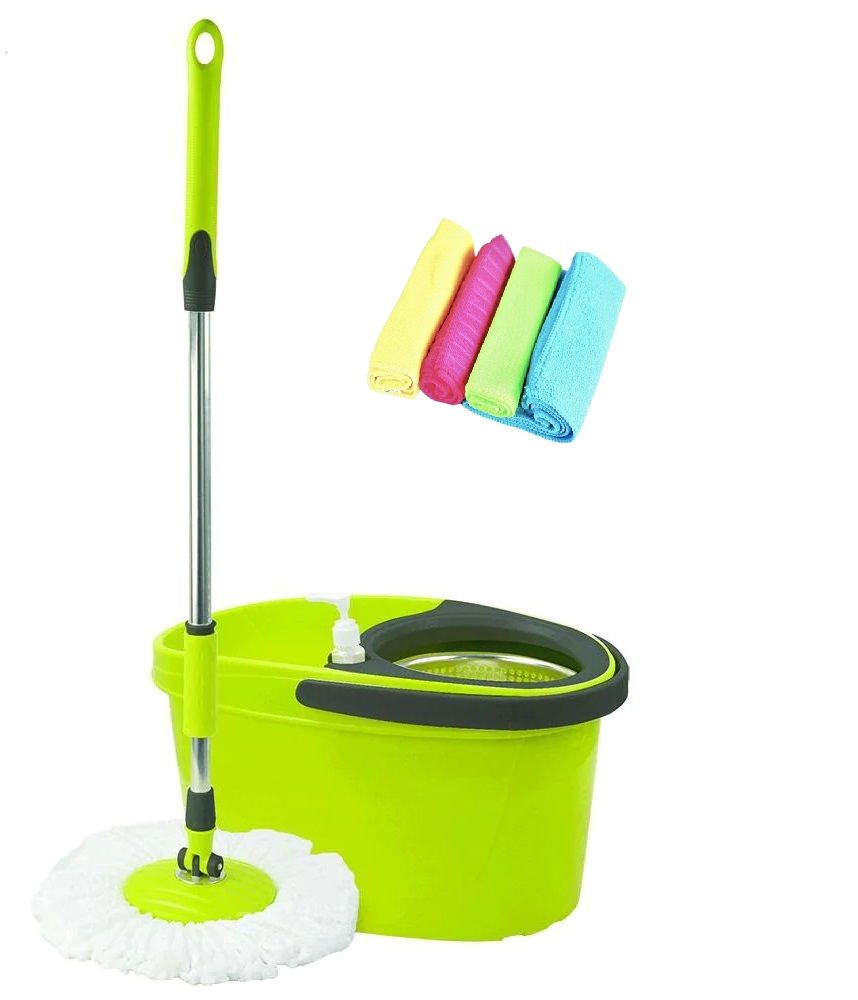 Rotating Top Mop Plus with Bucket and Pack of Microfibre Cloths | Shop ...