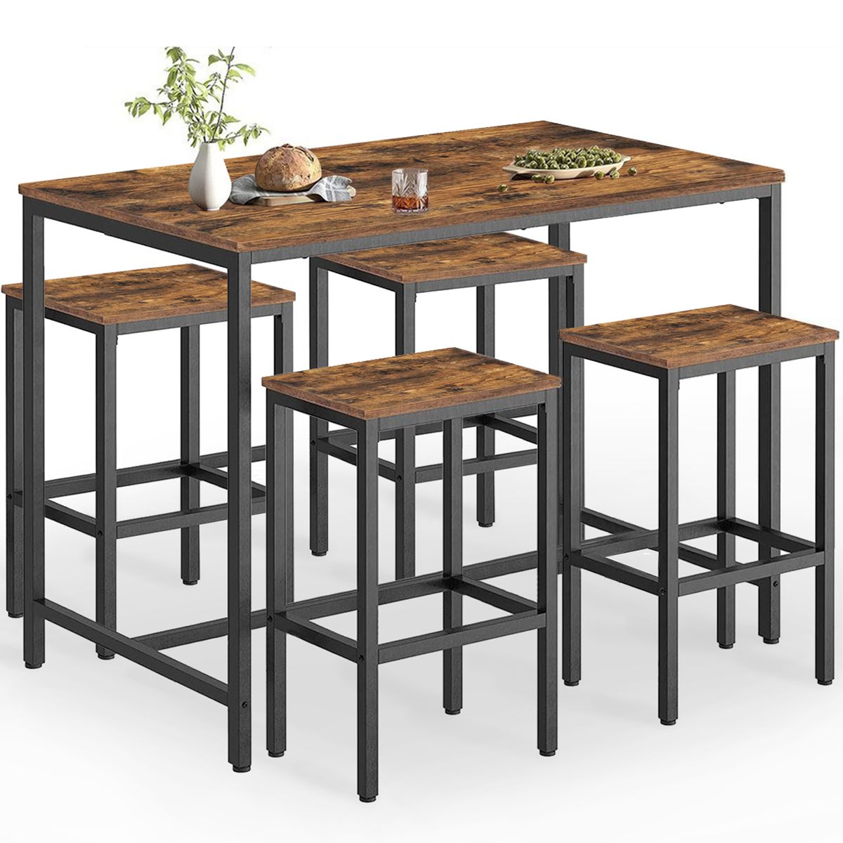 Bar Chairs Table Set Dining Stools Desk Kitchen dinner Dinette Set ...