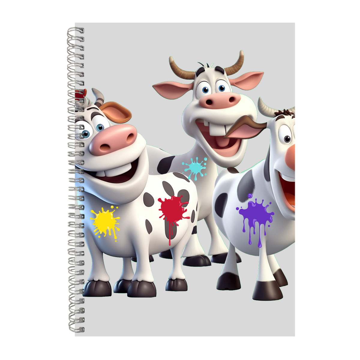 Cow Shot 2 A4 Notebook Pad with Lines Cow Funny Graphic Design Present ...