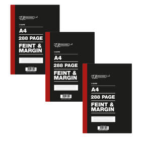 Freedom A4 Counter Book 2 Quire 192 Pages Feint And Margin - Pack of 5 ...
