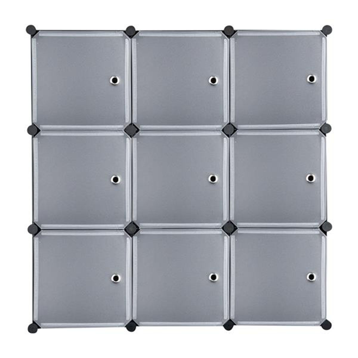 Shelve Organiser DIY 9 Cube Plastic Storage Home Office Cabinet Book ...