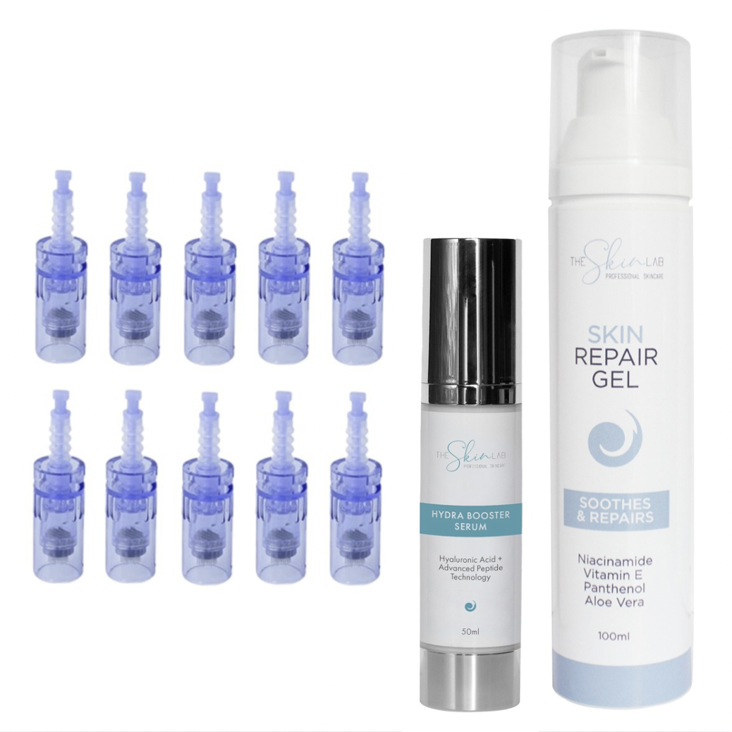 Hydra Booster Microneedling Serum, Aftercare Gel & Ultima A6 12pin ...