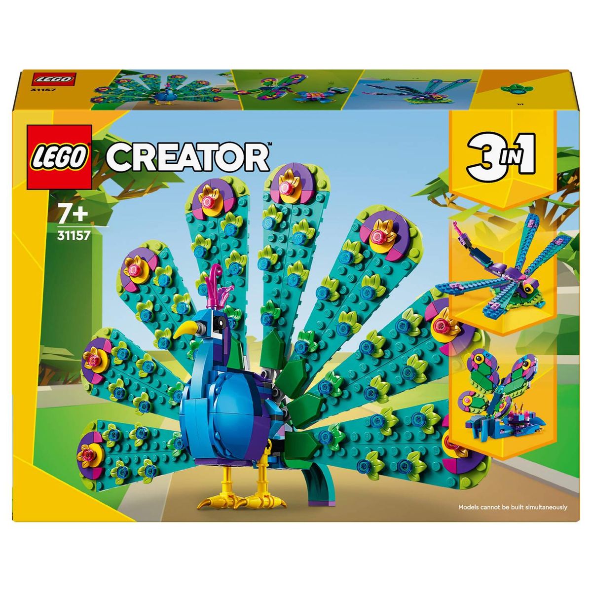LEGO® Creator 3in1 Exotic Peacock 31157 Building Toy Set - 355 Pieces ...