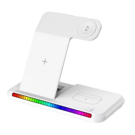 3-IN-1 Wireless Fast Charging Station with LED Lighting - White | Shop ...