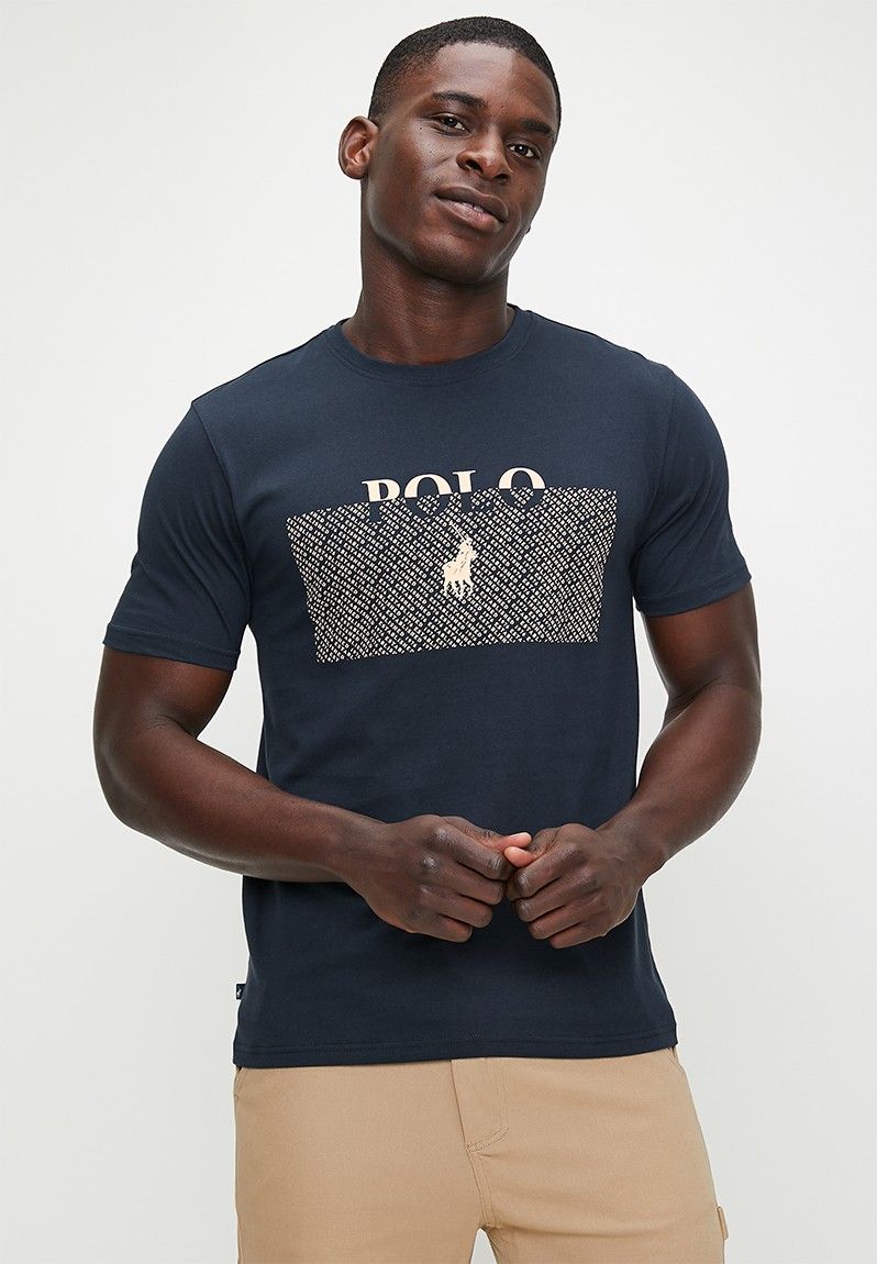 Polo Block Printed Mens Navy SS Tee | Shop Today. Get it Tomorrow ...