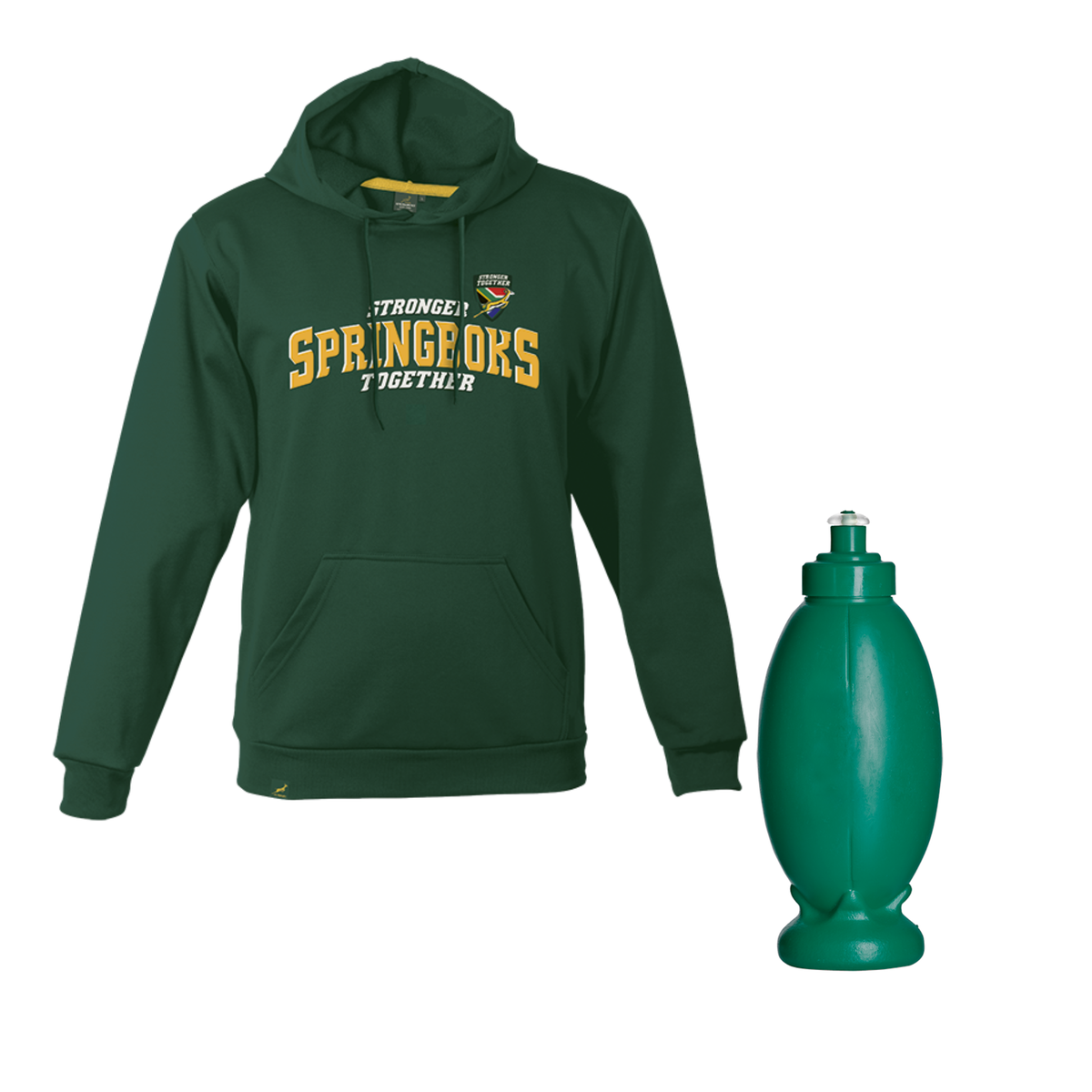 Springbok Fan Bundle - Springbok Rugby Hoodie and Water Bottle ...