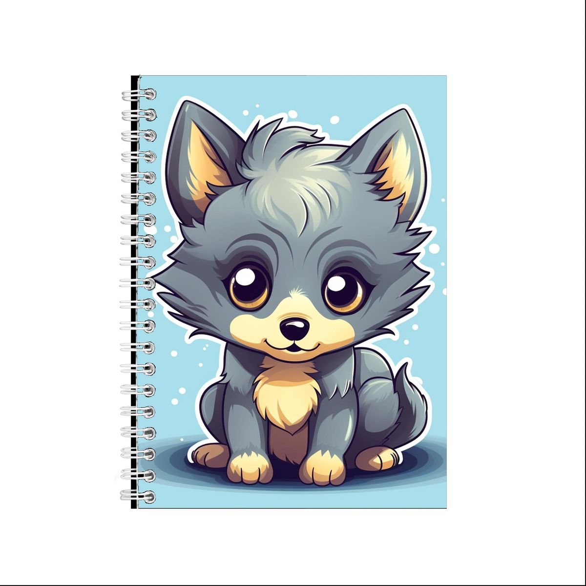 Chibi Wolf 3 A5 Spiral Notebook Pad | Shop Today. Get it Tomorrow ...