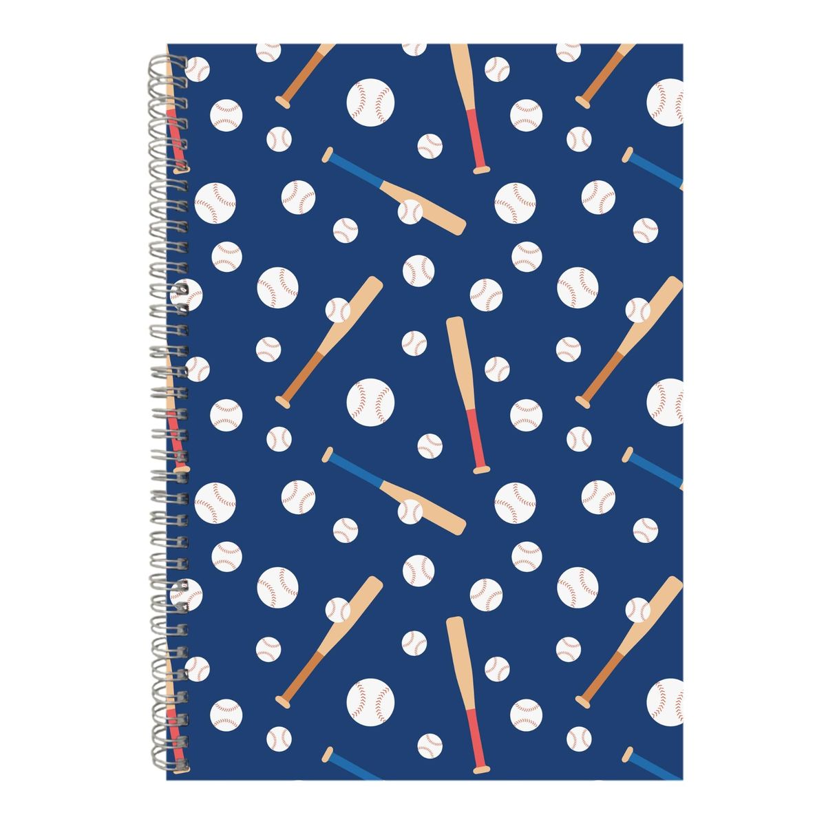 Bat A4 Notebook Pad with Lines for Sports Lovers Trendy Graphic Present ...