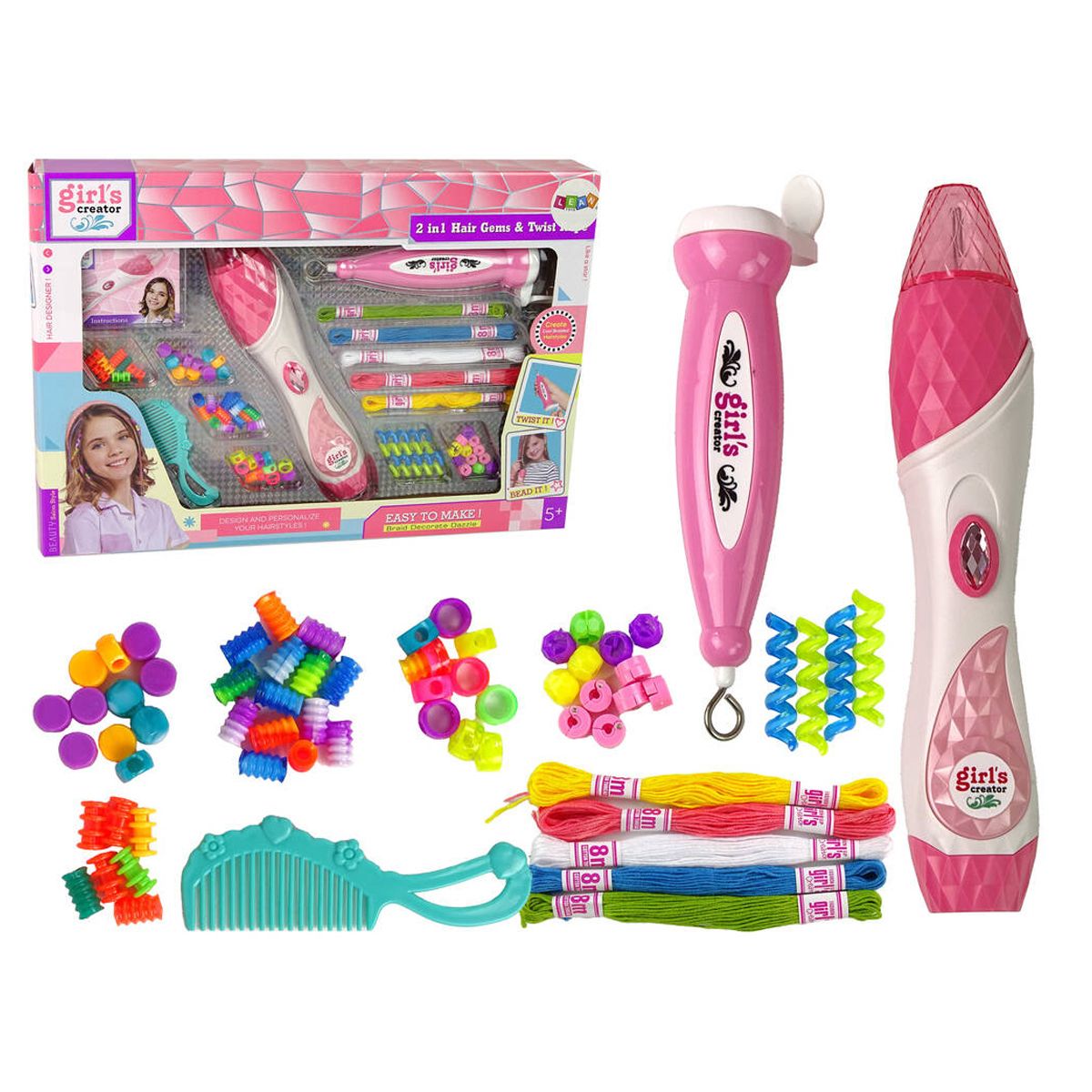 Girls Hair Braider Beader and Beads Set | Shop Today. Get it Tomorrow ...