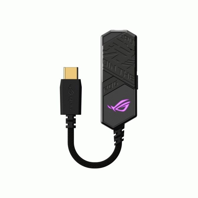 ASUS ROG Clavis USB-C to 3.5 mm Gaming DAC With AI Noise-Canceling Mic ...