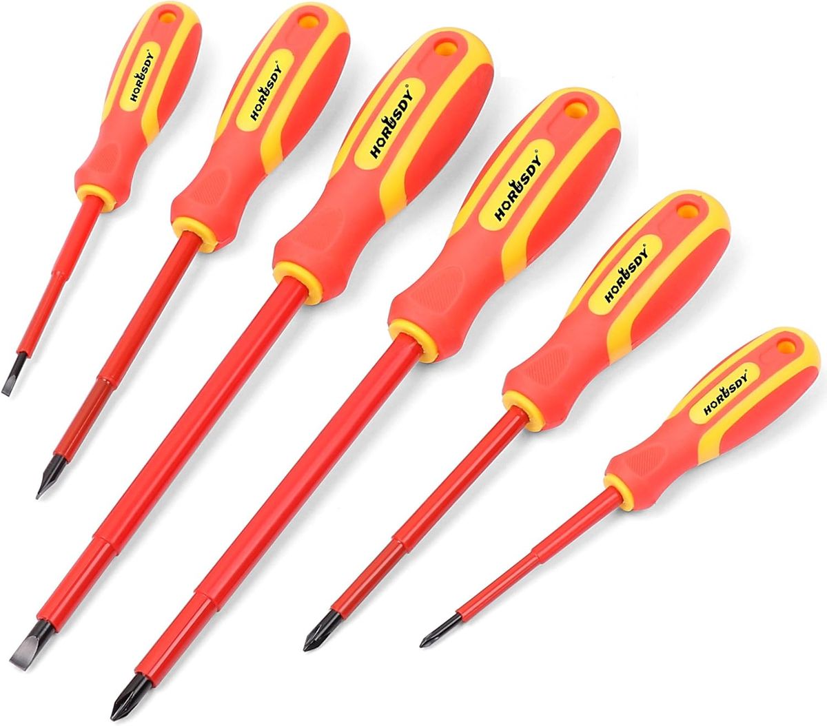 Horusdy 6 Piece 1000v Insulated Screwdriver Magnetic Tip Set ...