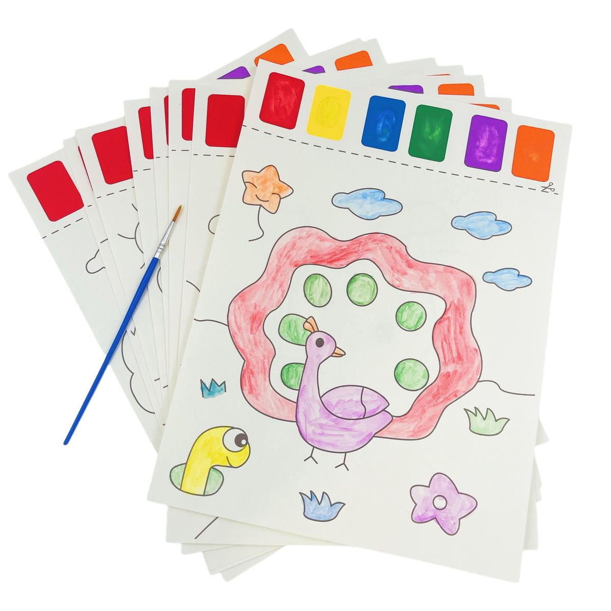 DIY 8 Sheets Oil Watercolor Painting Cards For Kids | Shop Today. Get ...