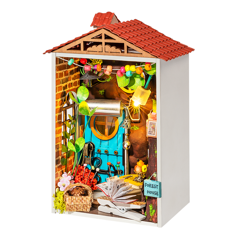 Robotime Mini Town Series Borrowed Garden DIY Miniature Dollhouse Kit ...