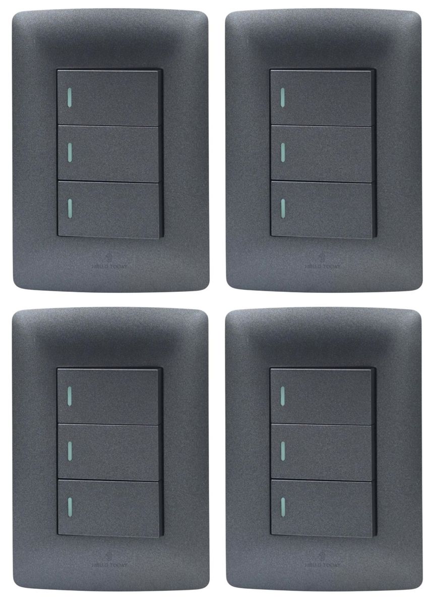 Hello Today Metallic Black 3 Lever 2 Way Light Switch - 4 Pack | Shop ...