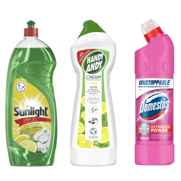 3x Household Cleaning Supplies Sunlight, Handy Andy and Domestos | Shop ...