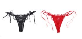 Women Tie Side Panty Sexy Adjustable G-String Mesh Thong Underwear ...