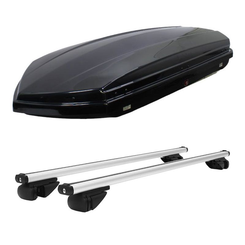 Roofbox 500L Storage Luggage CarrierRoof Box - Black & Universal Roof ...