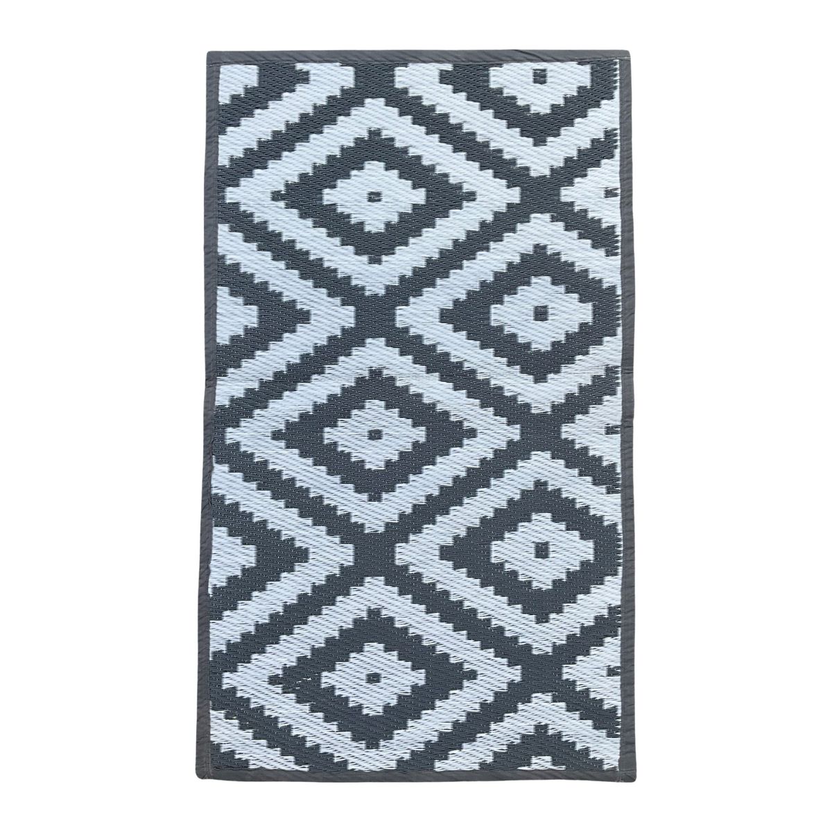 Rug It Up Indoor / Outdoor Plastic Rug - Diamond Grey - 100 x 60cm ...