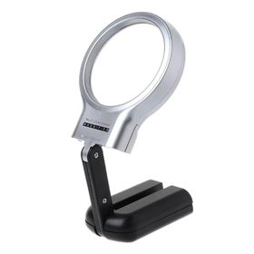 3X Desktop Handheld Reading Magnifier Magnifying Glass Lens With LED ...