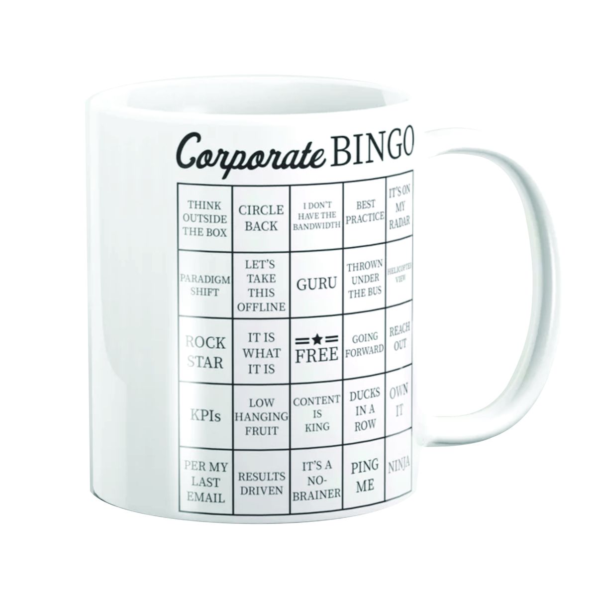 PepperSt mug - Corporate Jargon Buzzword Bingo Card | Shop Today. Get ...