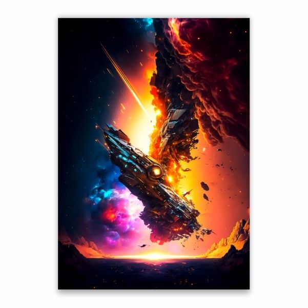 Destroyed Space Ship Poster - A1 | Shop Today. Get it Tomorrow ...