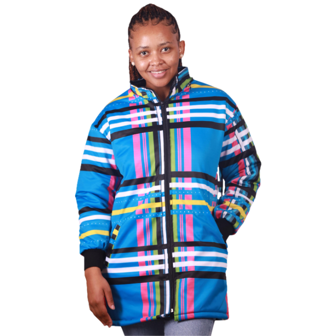 Blue Venda Long Puffy African Jacket | Shop Today. Get it Tomorrow ...