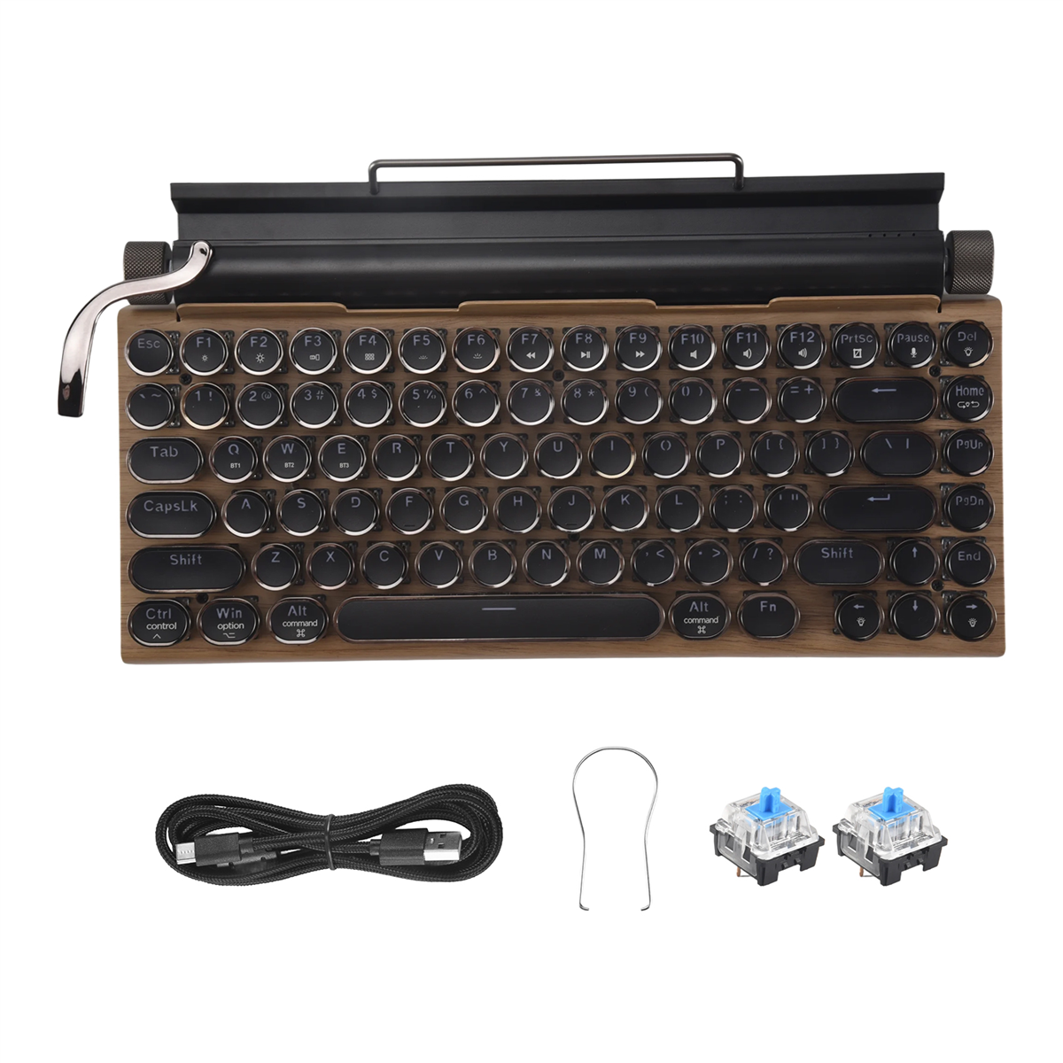 Retro Typewriter Keyboard Wireless Bluetooth Mechanical Keyboards ...