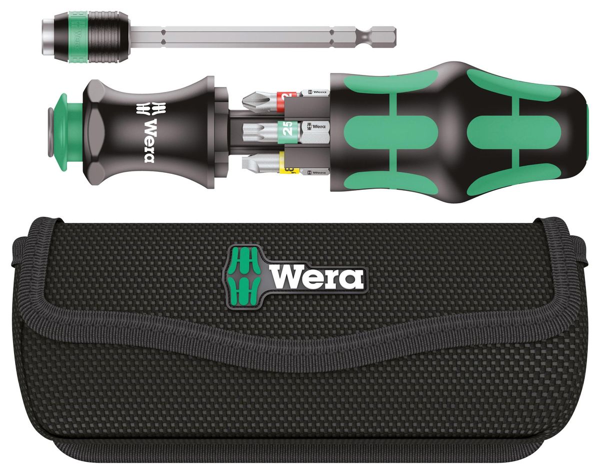 Wera (05051016001) Bit Set, Combi Driver, Phillips, Torx, Slotted, 7 ...
