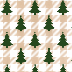 Gift Wrapping Paper 5m Roll - Green Tree's on Cream Check | Shop Today ...
