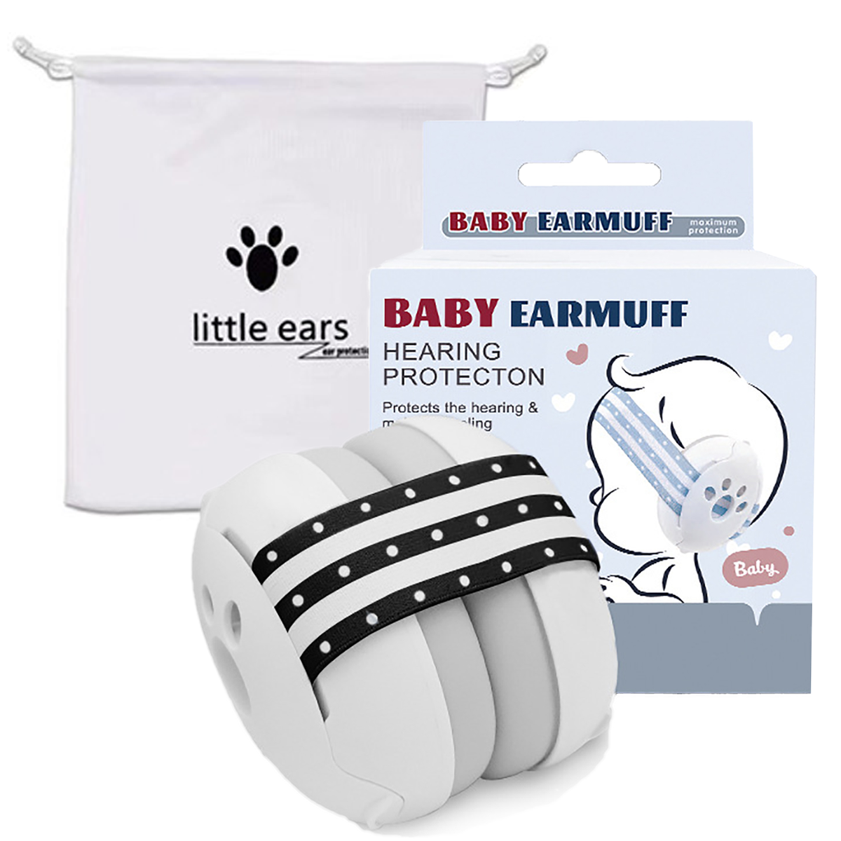 Adjustable Baby Ear Protection 27dB Noise Reduction Anti Slip 1-36 ...