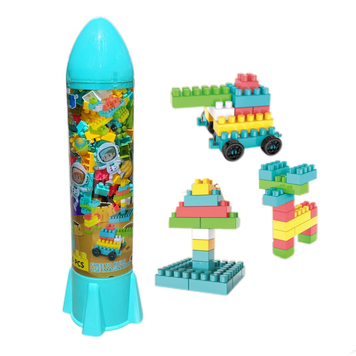 Belecoo Space Rocket Building Blocks Educational Blocks Toy Set - 195 ...