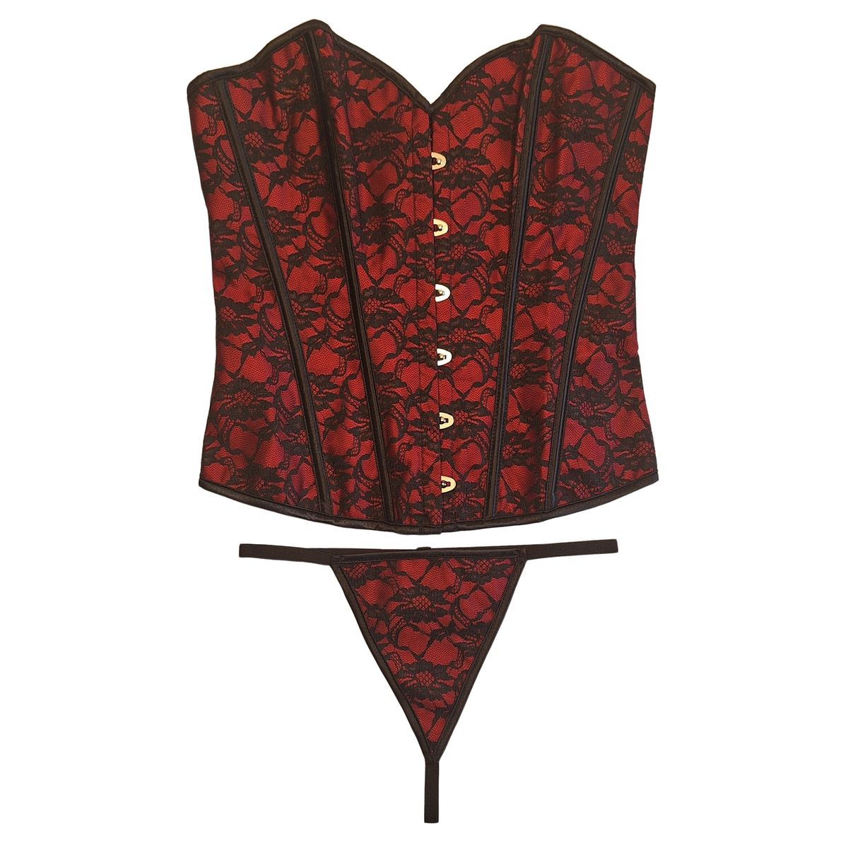 Sinful Indulgence - Lace Up Lace Corset with Thong | Shop Today. Get it Tomorrow! | takealot.com