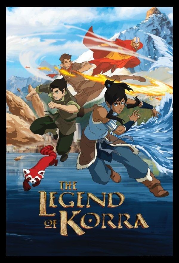 The Legend Of Korra - Bending The Elements Poster with Black Frame ...