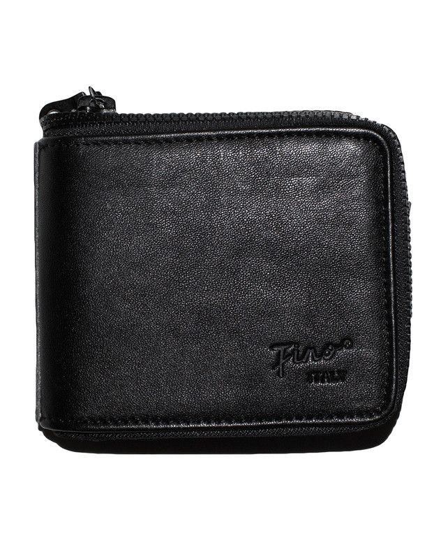 Fino SK-629 Unisex Faux Leather Men's Zip Around Wallet with SD Card ...