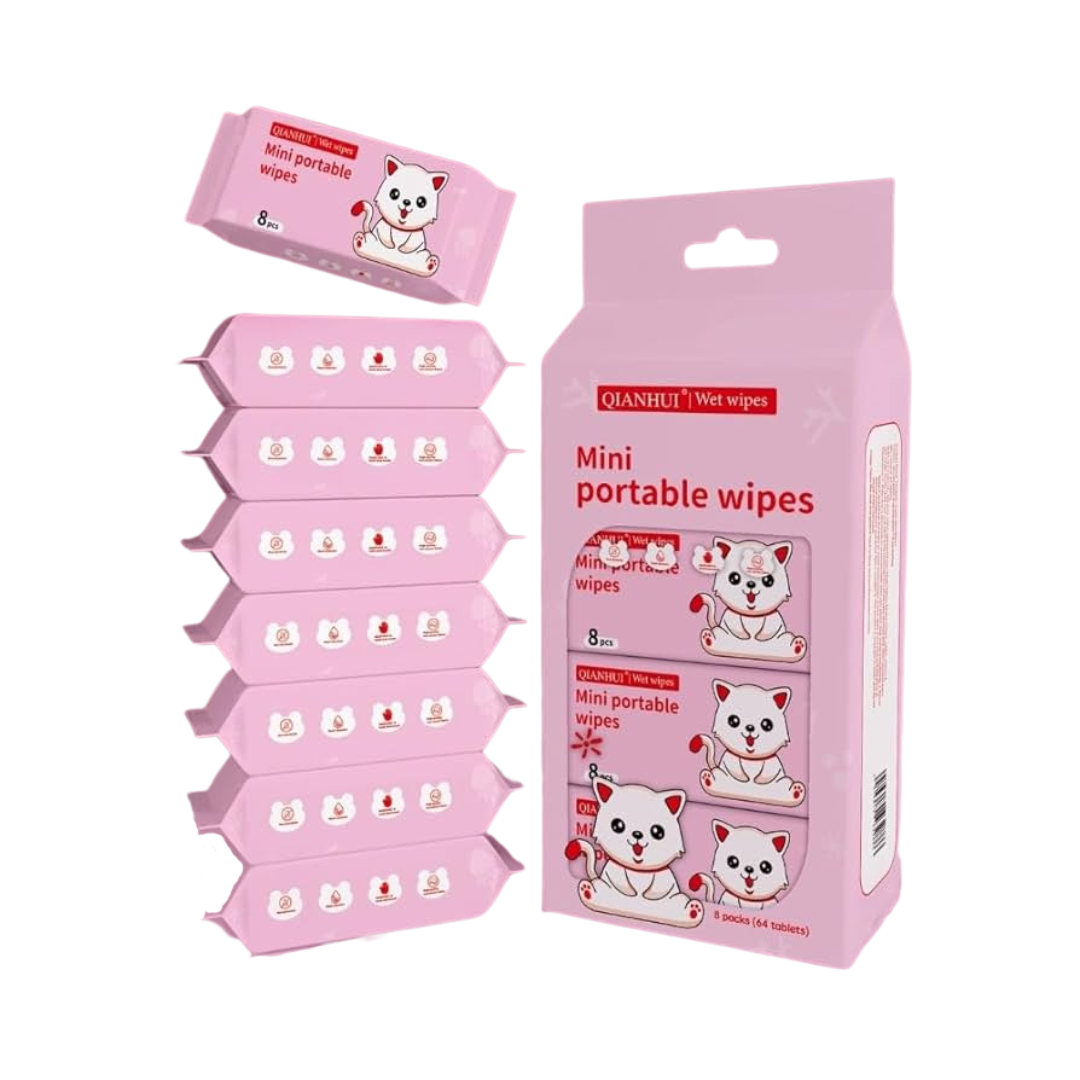 Mini Wet Wipes - Pack of 8 (Pink) | Shop Today. Get it Tomorrow ...
