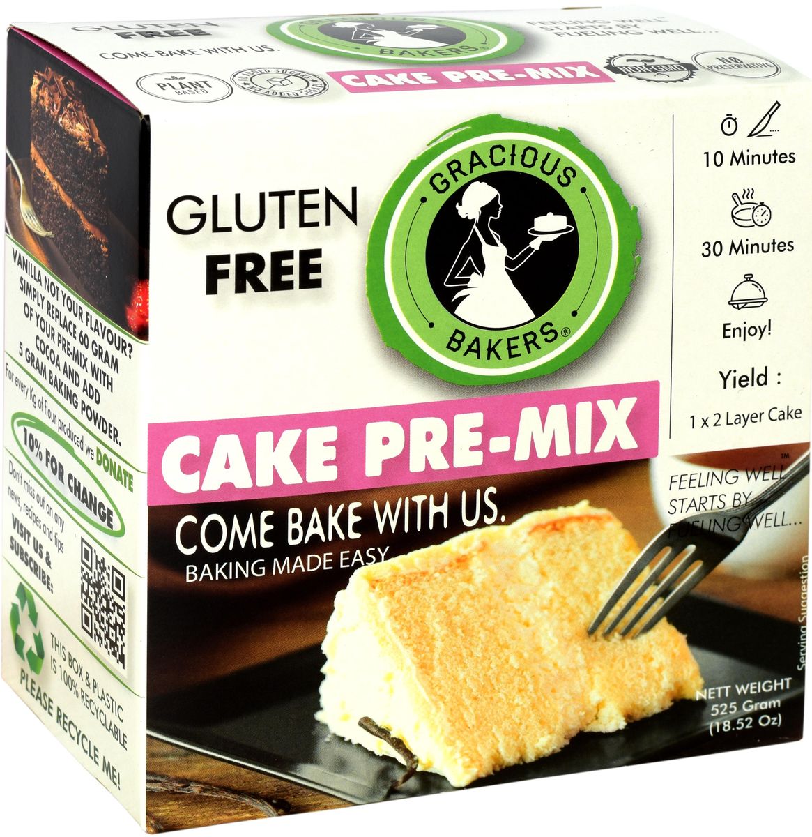 3 X Gracious Bakers Allergen-Free Cake Pre-Mix- ( 3 x 525 Gram) | Shop ...