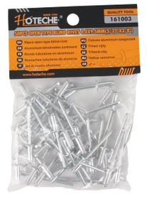 Hoteche 4 x 9.5mm Pop Rivet (Open Type Blind Rivet) - Pack of 50 | Shop ...