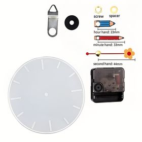 Silicone Mould - Large Engraved Clock (Pencil hands) for resin/epoxy ...