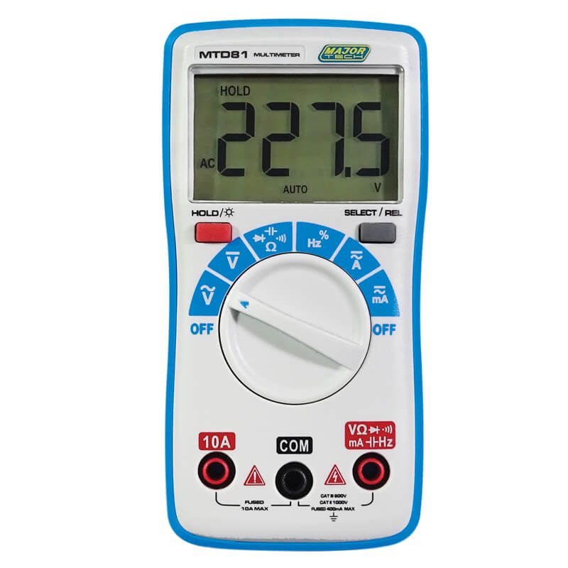 Major Tech Compact Auto Ranging Multimeter (MTD81) | Shop Today. Get it ...