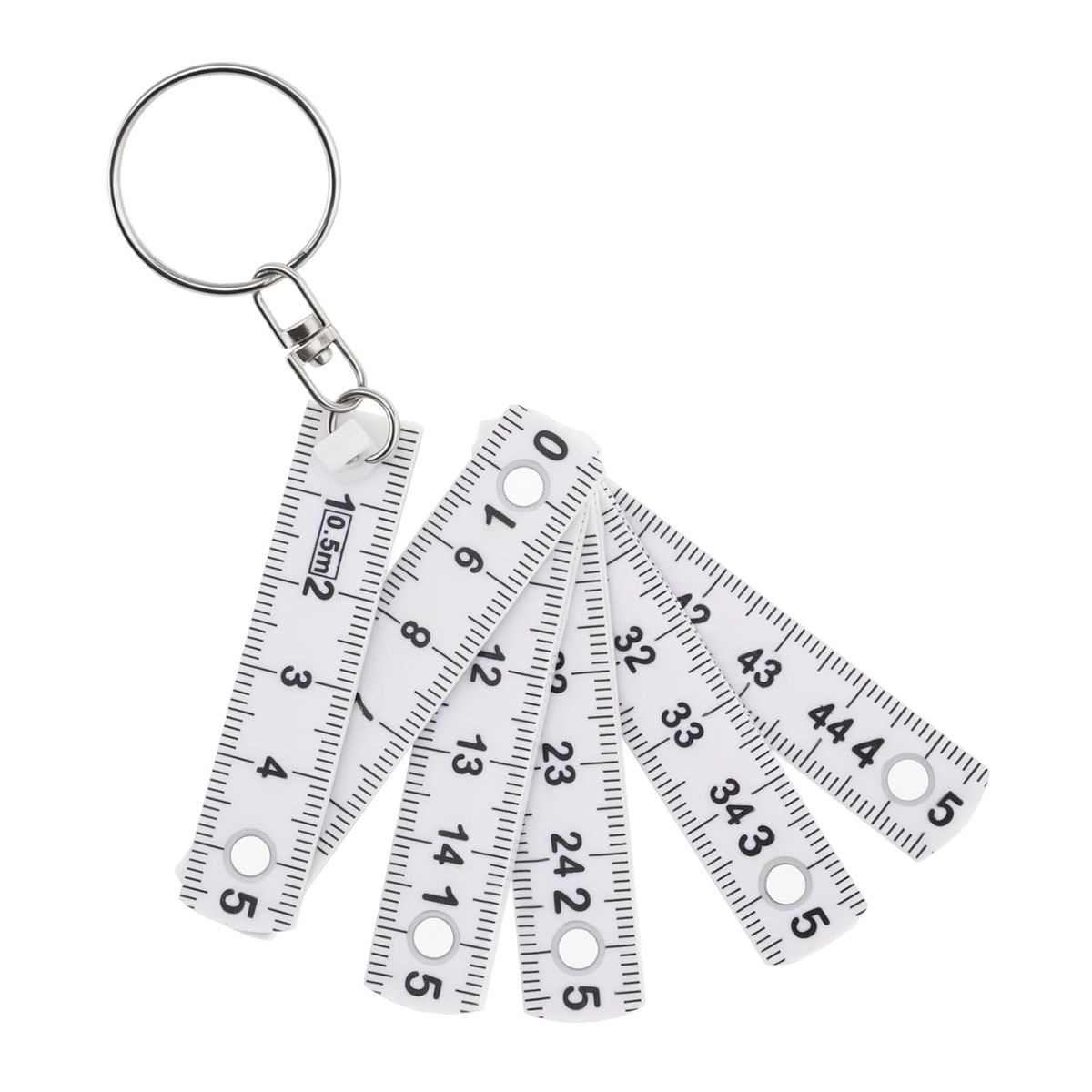 0-20 inch Folding Ruler with Keyring, Mini Keychain Ruler, Foldable ...